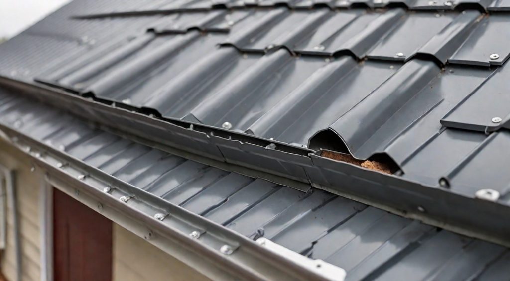 Gutters on a Metal Roof